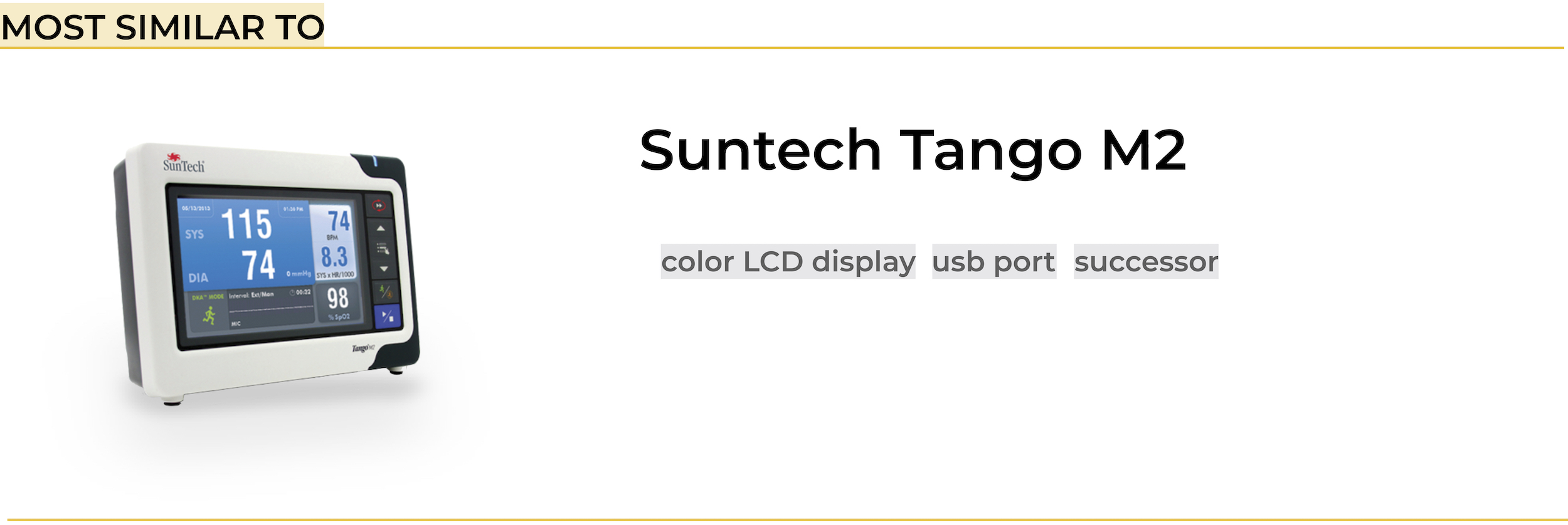 SunTech Medical Tango Plus Blood Pressure Monitor For SALE