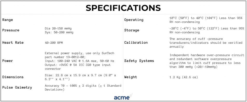 SunTech Medical Tango Plus Blood Pressure Monitor For SALE