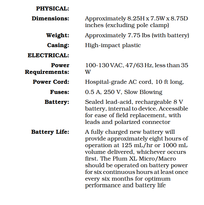 Abbott Hospira Micro Macro Plum XL Infusion Pump FOR SALE