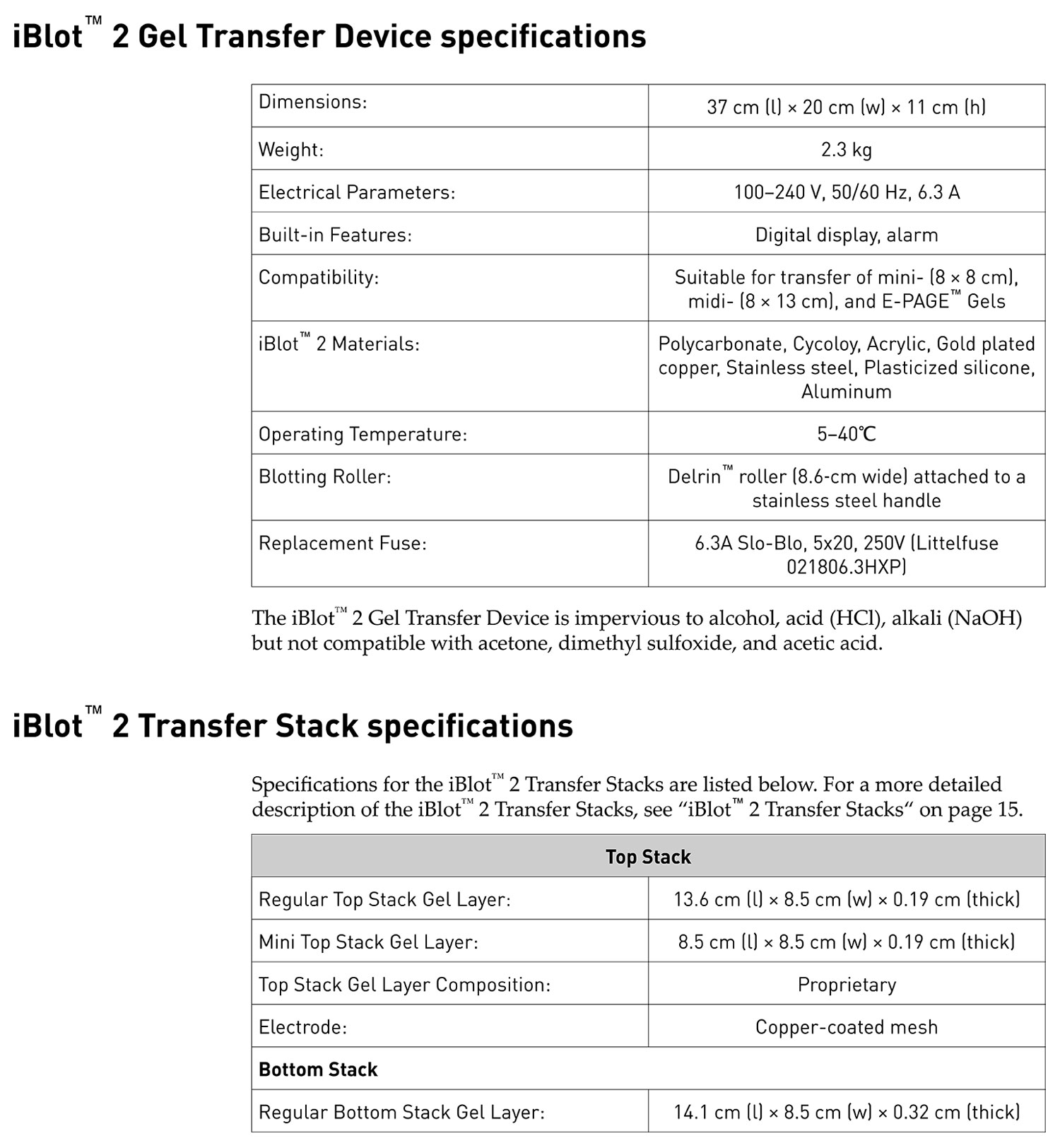 Invitrogen iBlot 2 Gel Transfer Device ( IB21001 )
